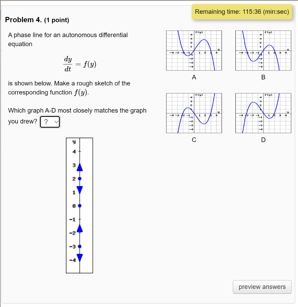 Solved A phase line for an autonomous differential equation | Chegg.com