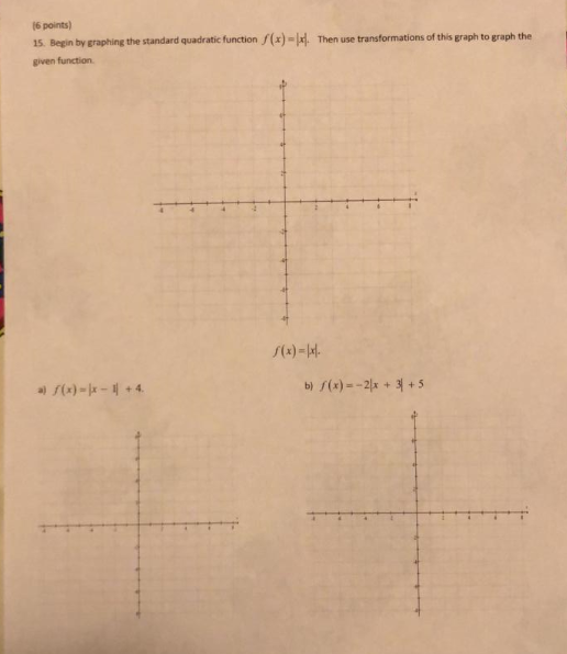 Solved 16 points) 15. Begin by graphing the standard | Chegg.com