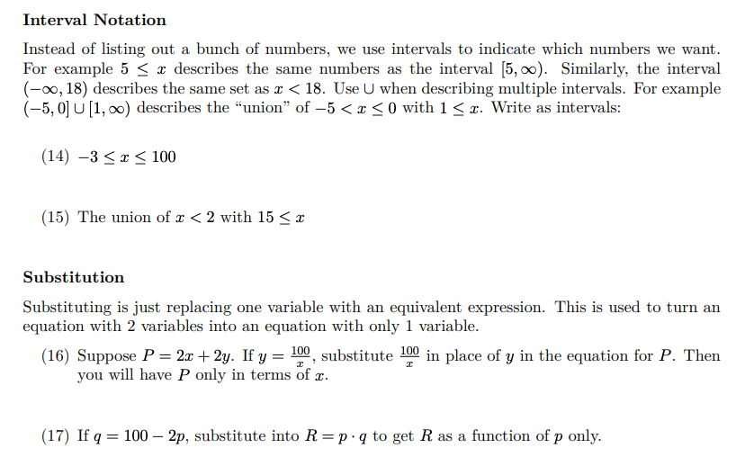 Solved Interval Notation Instead of listing out a bunch of | Chegg.com