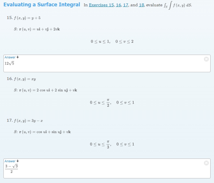 Solved Evaluating a Surface Integral In Exercises 15, 16, | Chegg.com
