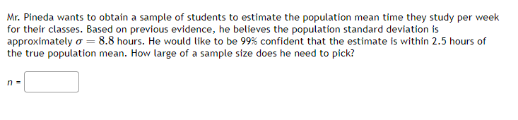 Solved Mr. ﻿Pineda wants to obtain a sample of students to | Chegg.com