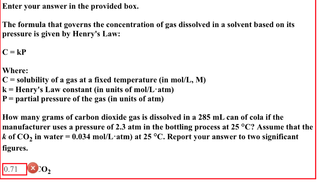 Solved Enter your answer in the provided box. The formula | Chegg.com
