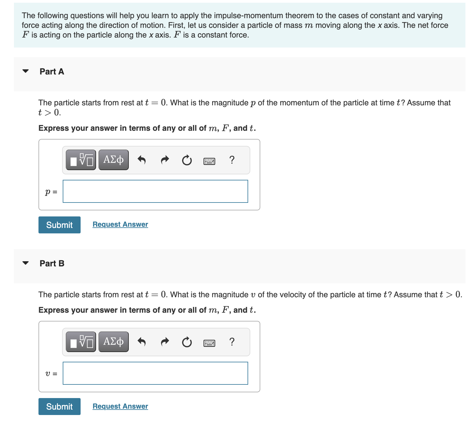 Learning Goal: To learn about the impulse-momentum | Chegg.com