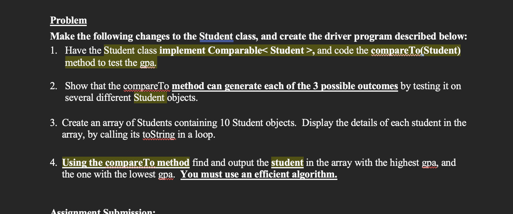 Solved Here's my Student class: public class Student | Chegg.com