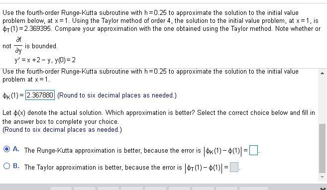 Solved Use the fourth-order Runge-Kutta subroutine with | Chegg.com