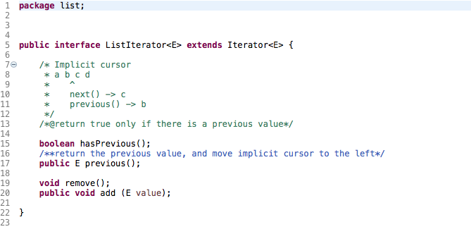 Include an add(E) method in your ListIterator | Chegg.com