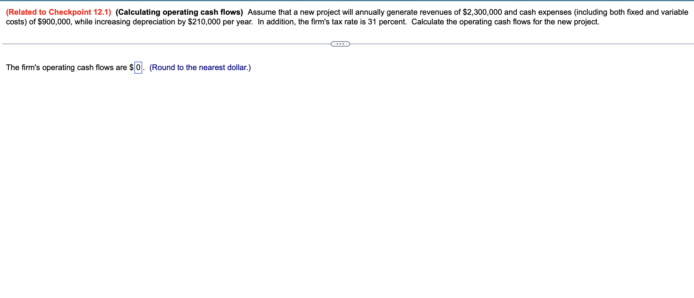 Solved (Related to Checkpoint 12.1) (Calculating operating | Chegg.com