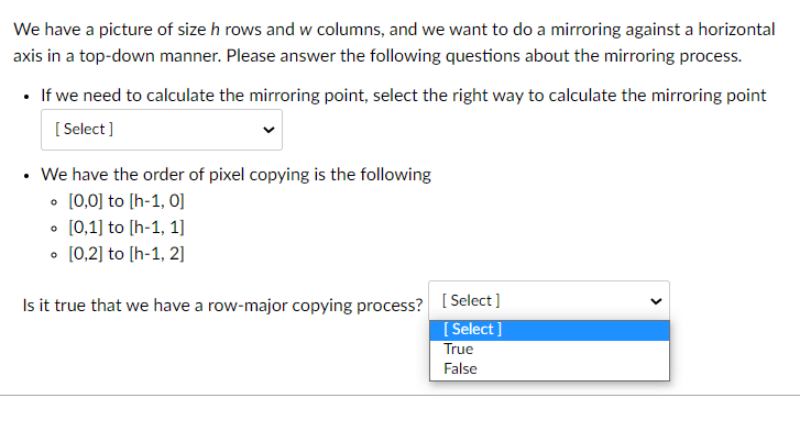Solved We have a picture of size h rows and w columns, and | Chegg.com