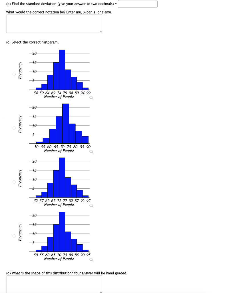 Solved Given the following sample data in a grouped | Chegg.com