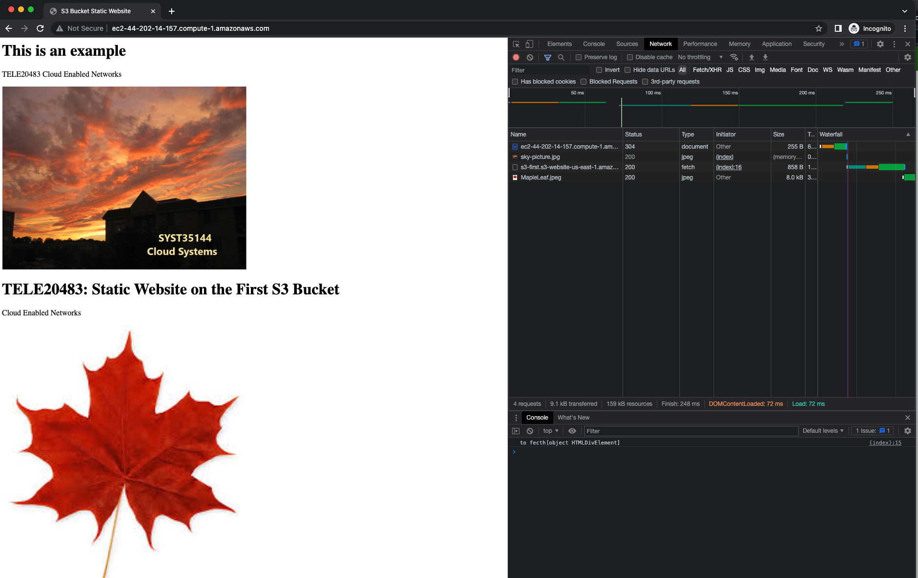 Solved Lab 4: Implement Webserver hosted on Amazon EC2 and | Chegg.com