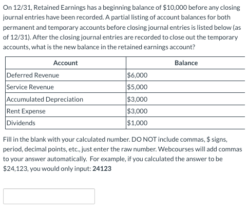Closing Journal Entries Retained Earnings