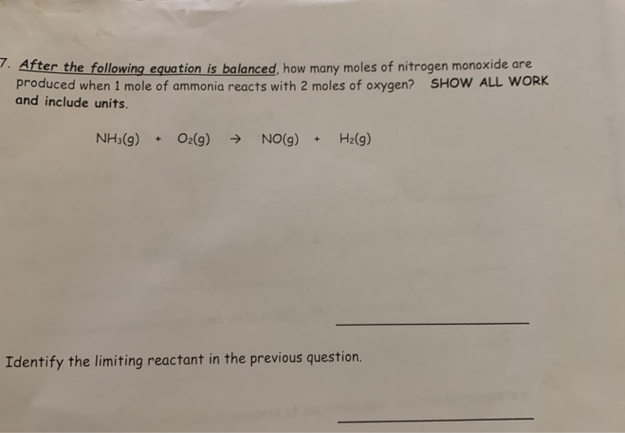 Solved 7. After the following equation is balanced, how many | Chegg.com