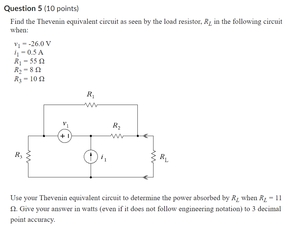 Solved Find the Thevenin equivalent circuit as seen by the | Chegg.com
