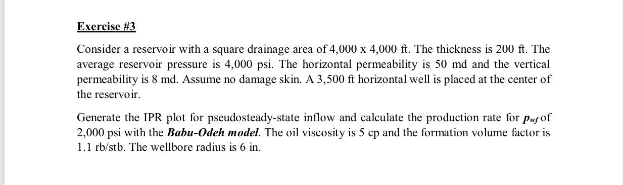 Solved Exercise #3 Consider a reservoir with a square | Chegg.com