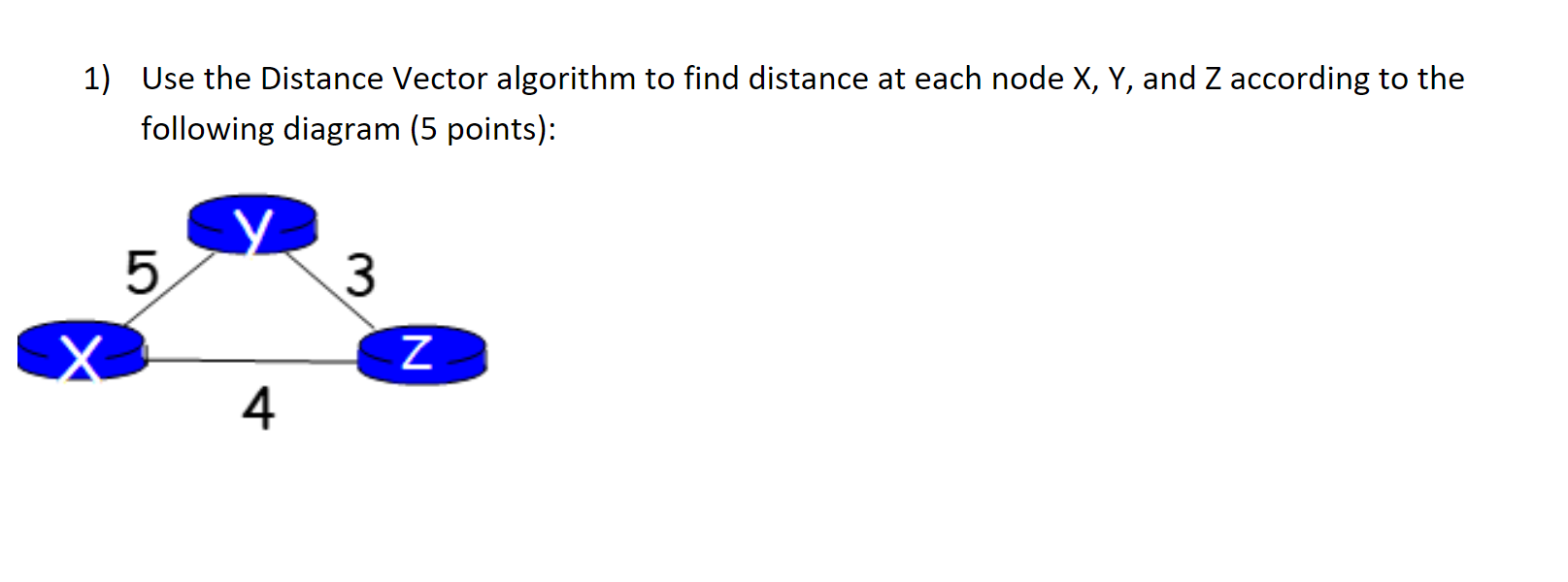 Solved 1 Use The Distance Vector Algorithm To Find Distance 9938