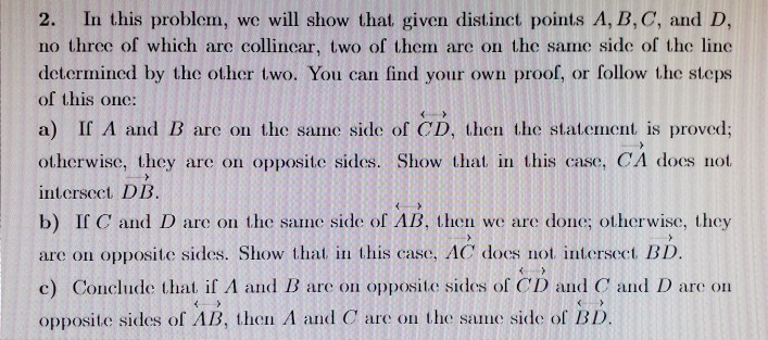 Solved 2. In this problem, we will show that given distinct | Chegg.com