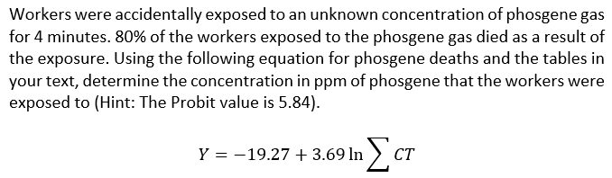 Solved Workers were accidentally exposed to an unknown | Chegg.com