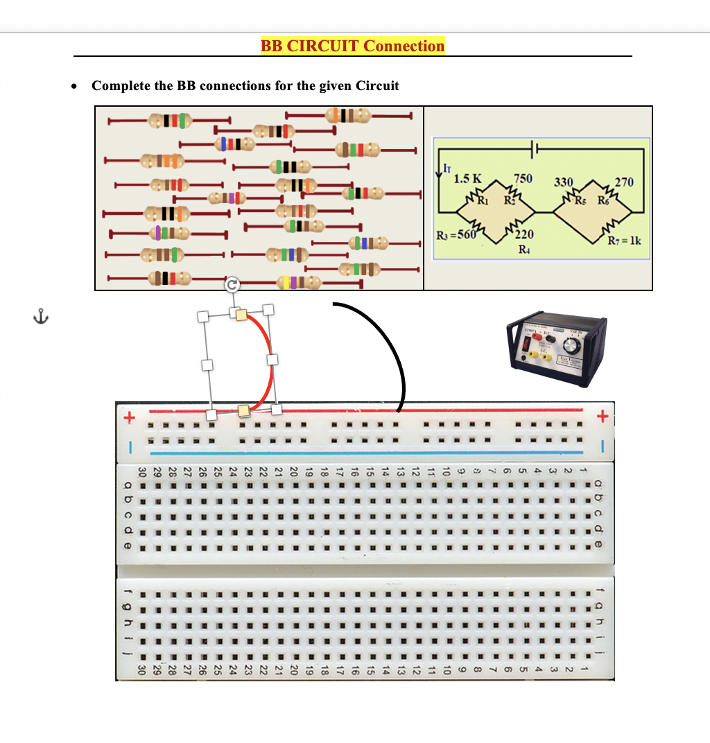 Solved BB CIRCUIT Connection Complete the BB connections for | Chegg.com