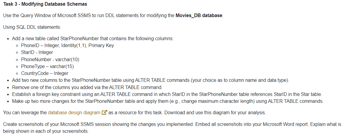 Solved Modifying Database Schemas Competency Uses the CREATE | Chegg.com