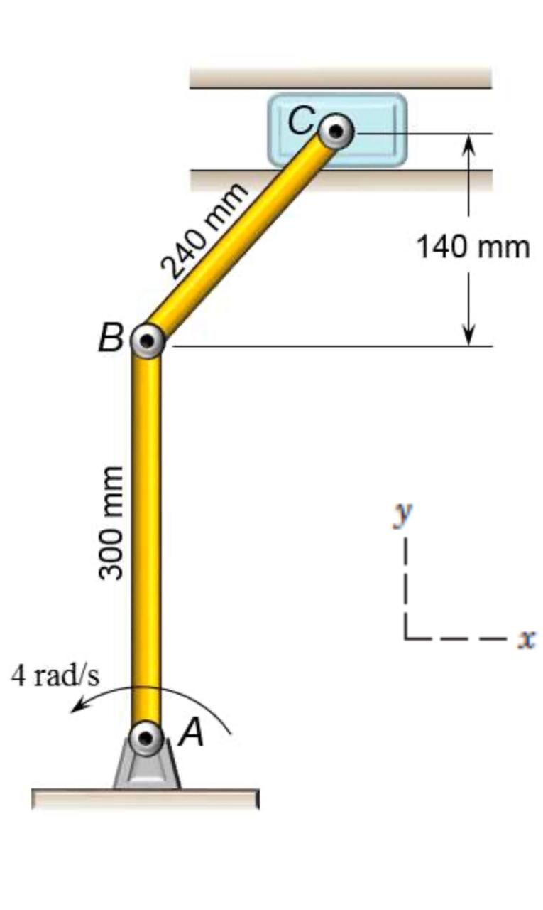 Solved Bar AB of the mechanism rotates with constant angular | Chegg.com