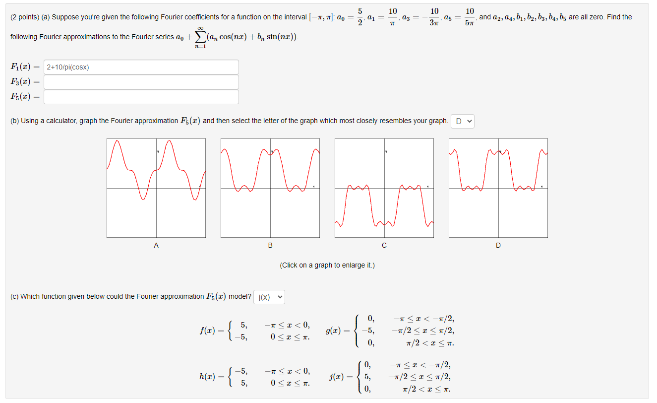 Solved (2 points) (a) Suppose you're given the following | Chegg.com