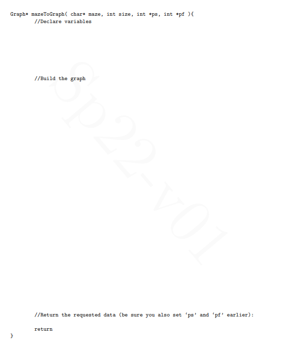 Solved Suppose you're given a 1D maze in an array of chars | Chegg.com