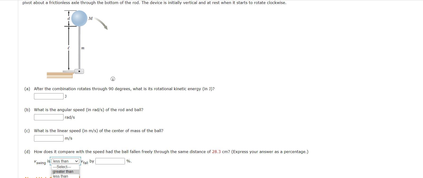 Solved pivot about a frictionless axle through the bottom of | Chegg.com