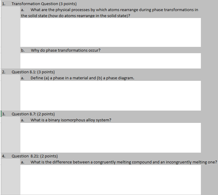 Solved 1. Transformation Question (3 points) a. What are the | Chegg.com