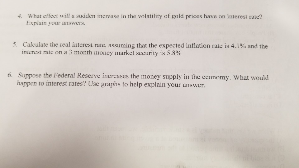Solved 4. What effect will a sudden increase in the | Chegg.com