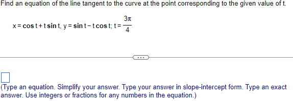 Solved \\[ x=\\cos t+t \\sin t, y=\\sin t-t \\cos t ; | Chegg.com