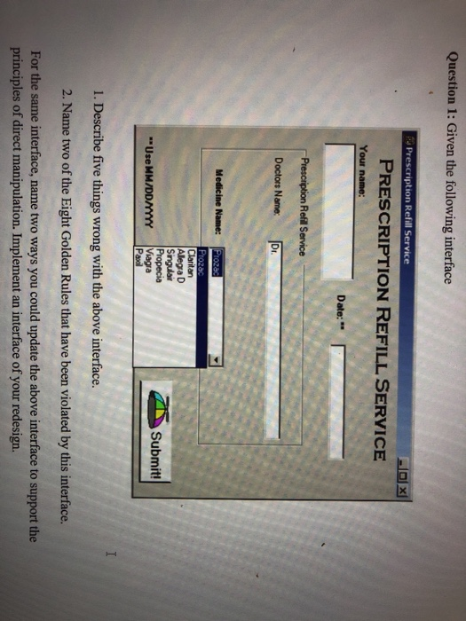 Solved Human Computer Interaction | Chegg.com