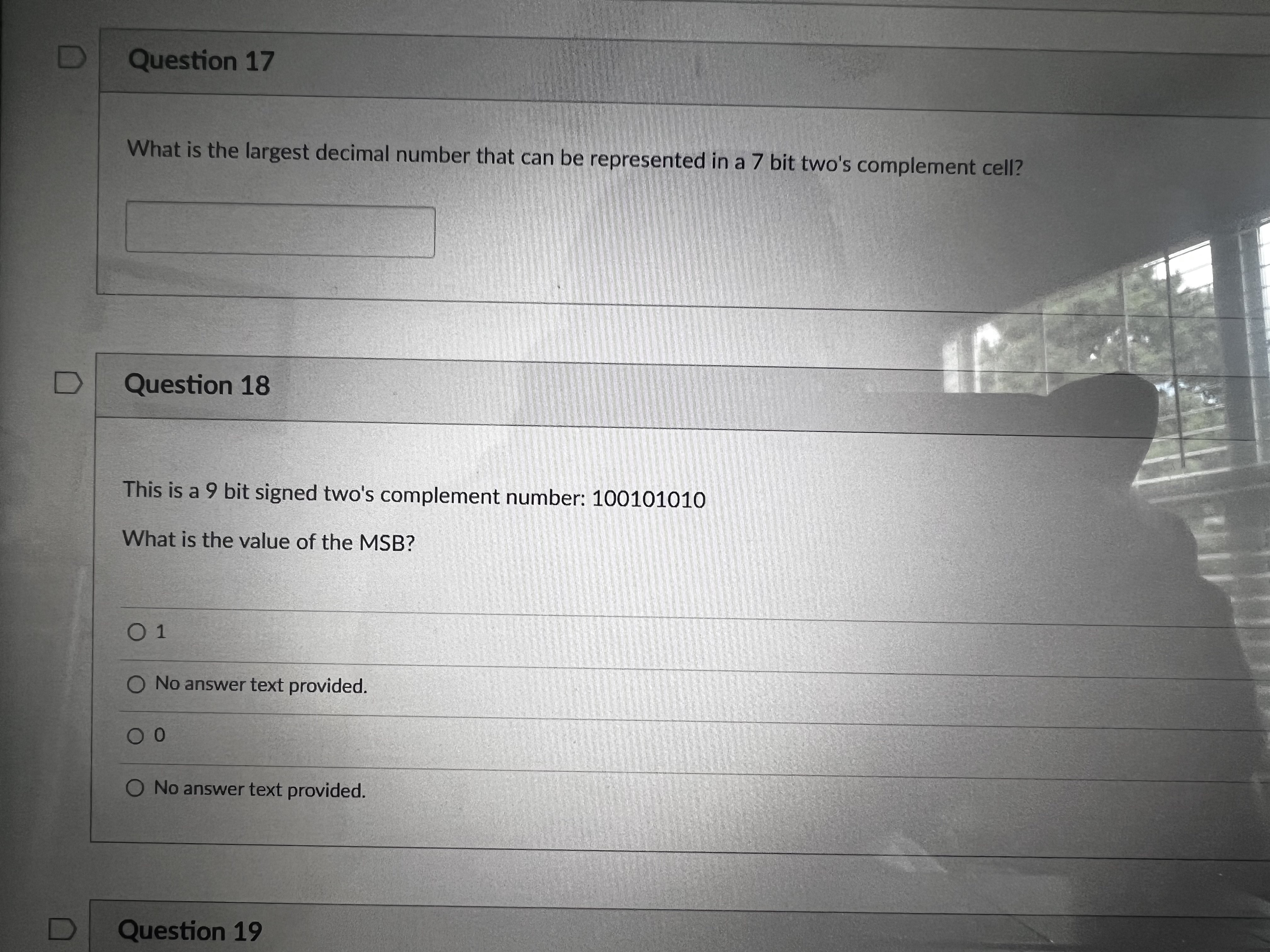Solved Convert This 2 S Complement 9 Bit Hexadecimal Number 9801