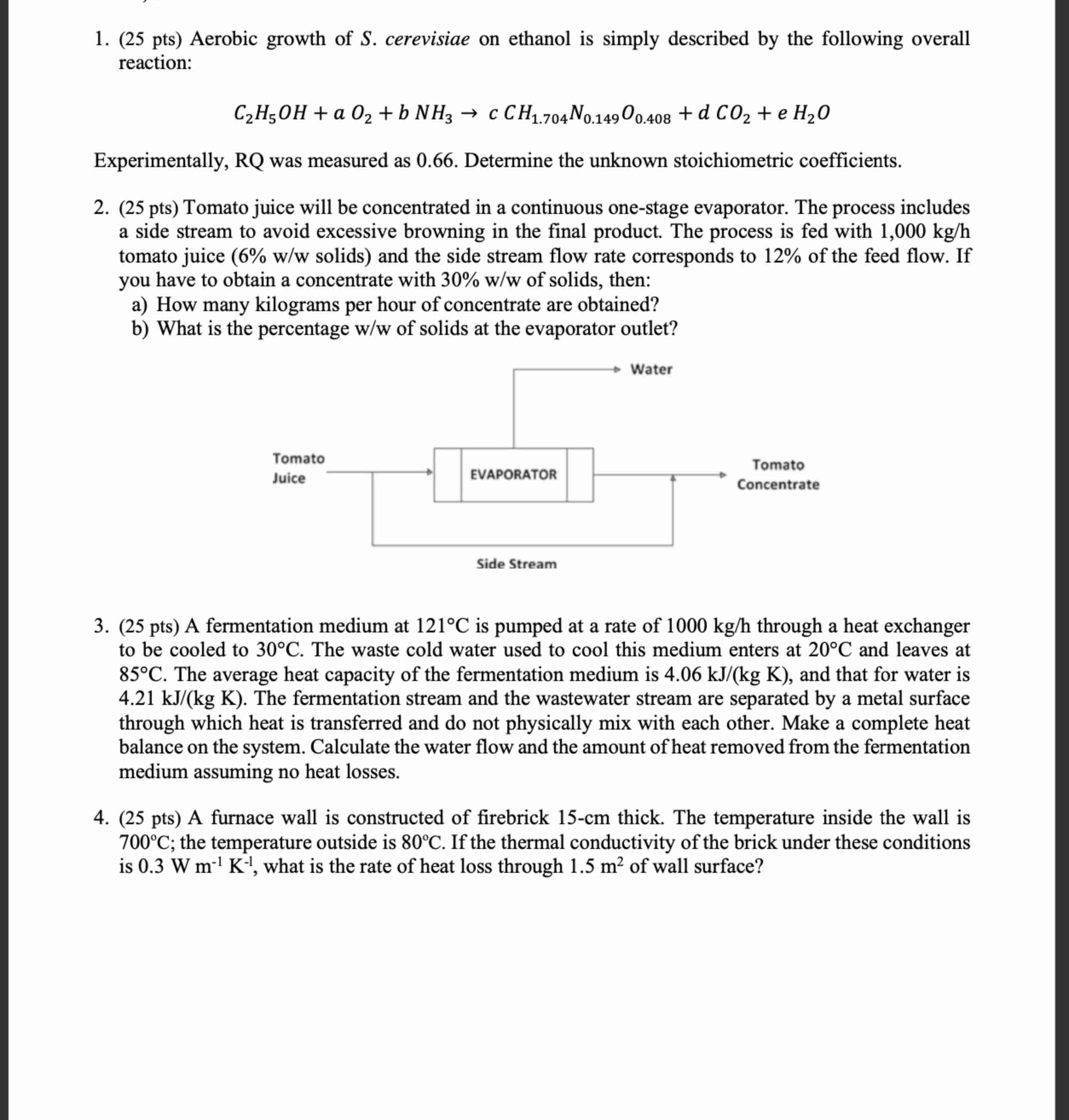 Solved 25 Pts aerobic Growth Of S cerevisiae On