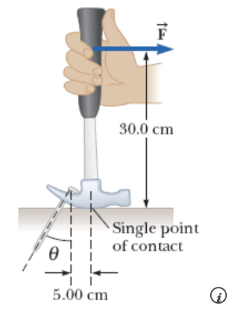 Solved The figure below shows a claw hammer being used to | Chegg.com