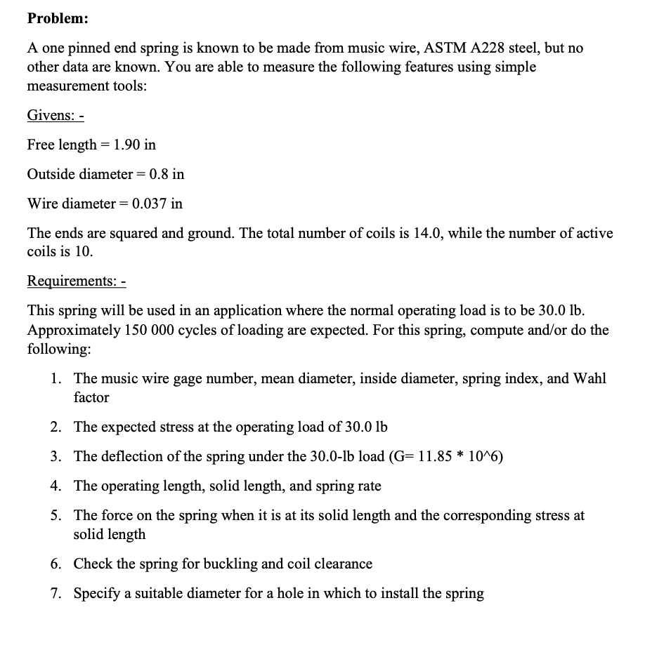 Solved ve A : Fixed ends (e.g., squared and ground ends on | Chegg.com