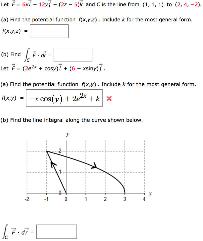 Solved Let F- 6xi - 12yj (2z - 5)k and C is the line from | Chegg.com