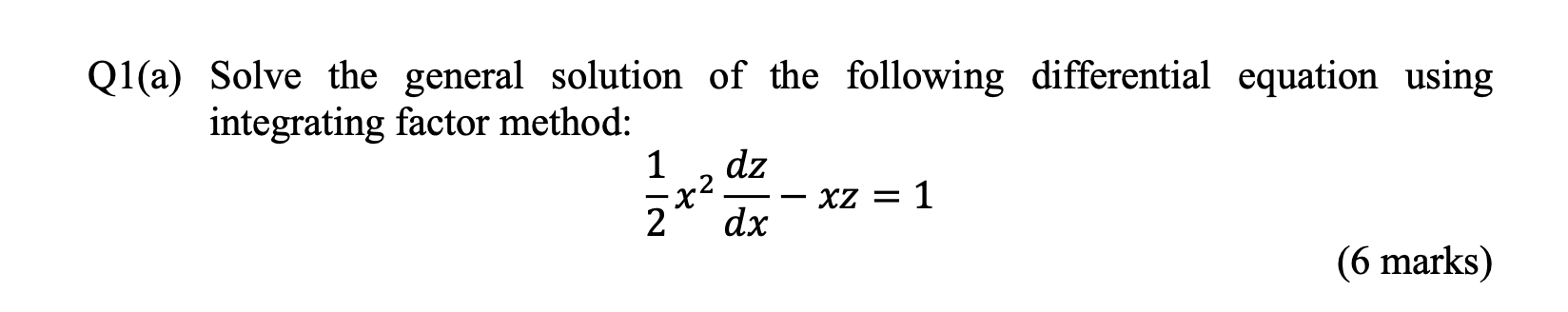 Solved Q1(a) Solve the general solution of the following | Chegg.com