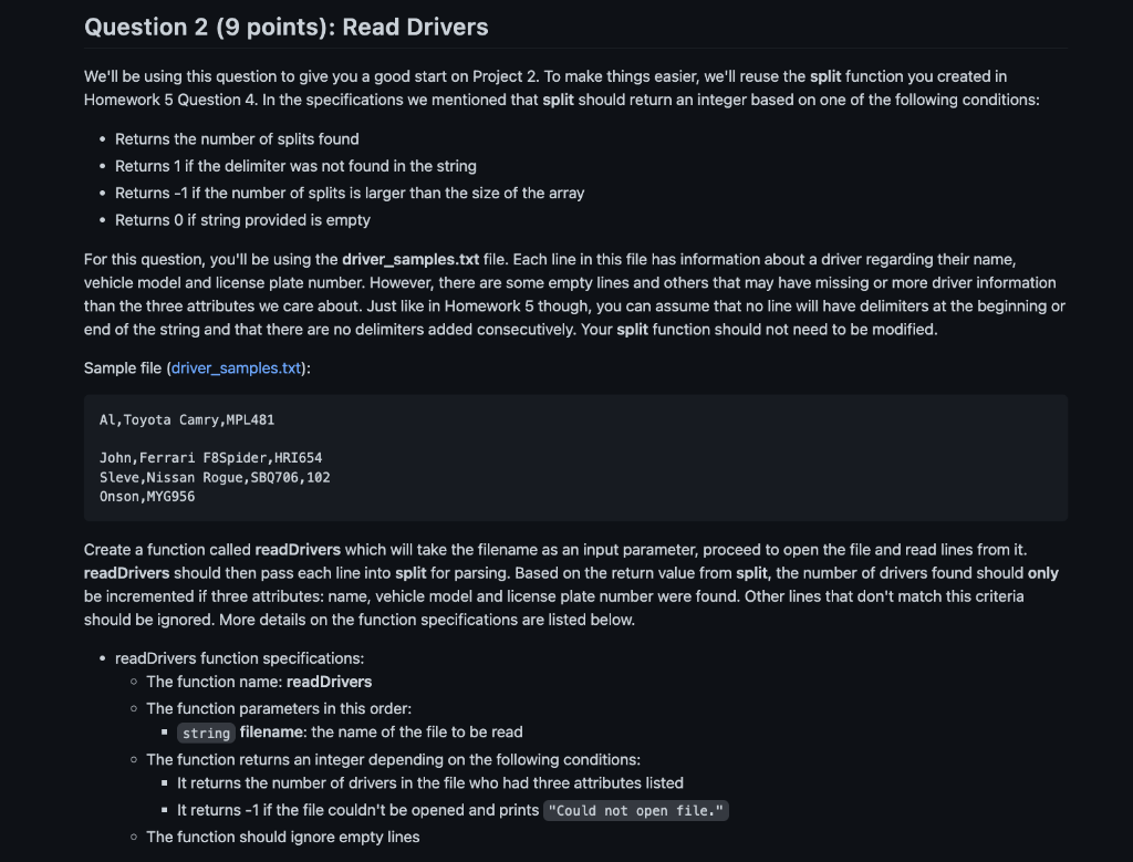 Solved Question 2 (9 points): Read Drivers We'll be using | Chegg.com