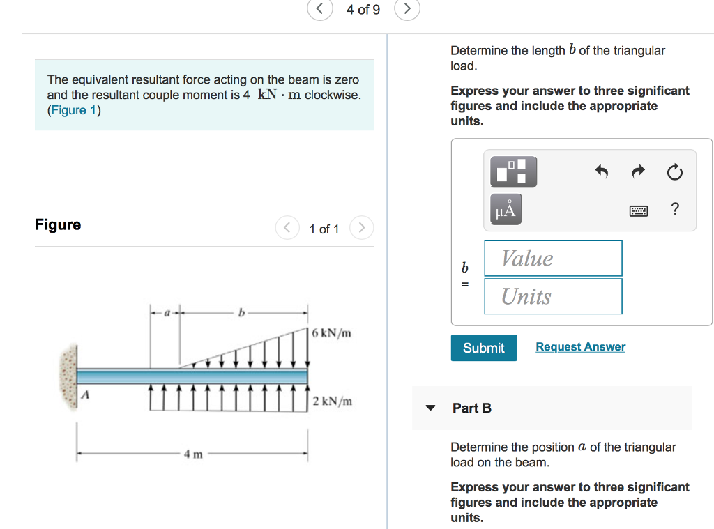 Solved 4 of 9 > Determine the length 6 of the triangular | Chegg.com