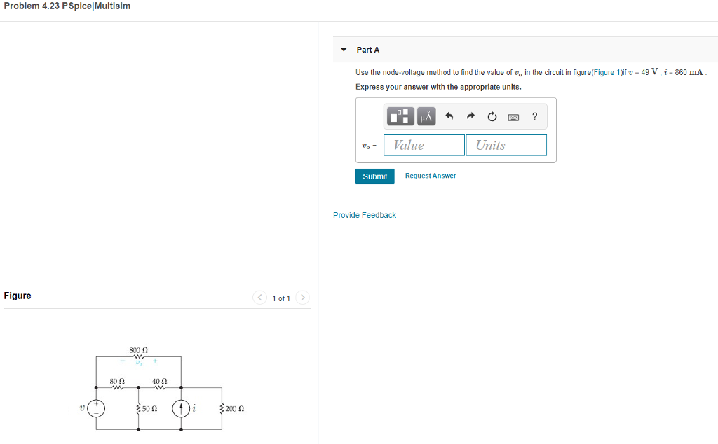 Solved Problem 4.23 PSpice Multisim Part A Use the | Chegg.com