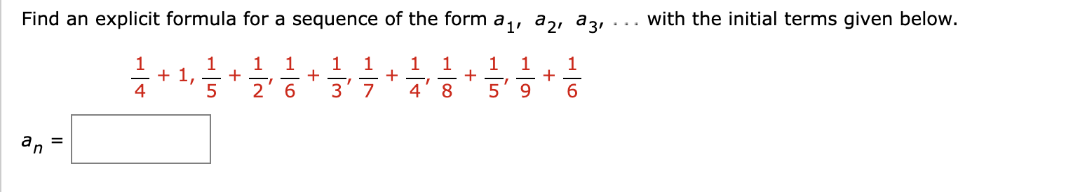 Solved Find an explicit formula for a sequence of the form | Chegg.com