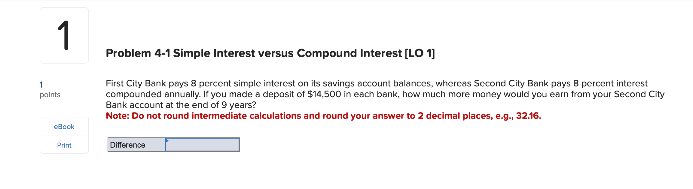 Solved Problem 4-1 Simple Interest versus Compound Interest | Chegg.com
