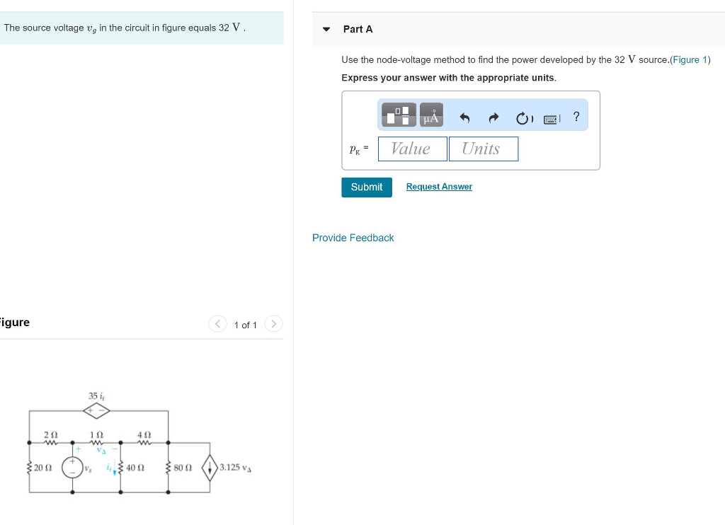 Solved The source voltage vg in the circuit in figure equals | Chegg.com