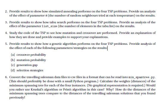 Solved 2. Provide results to show how simulated annealing | Chegg.com