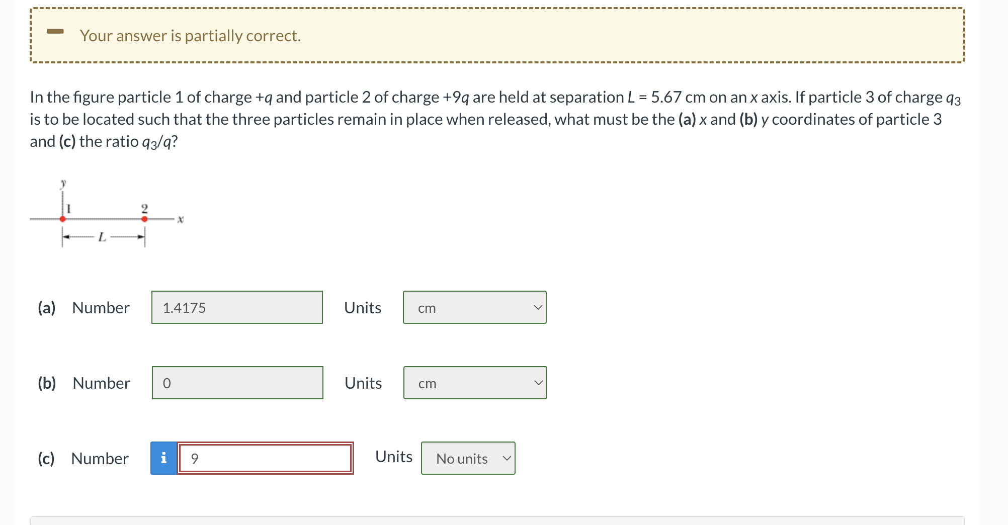 Solved Your answer is partially correct. In the figure | Chegg.com