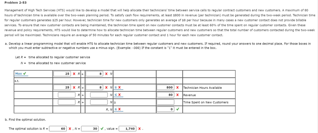 Solved Problem 2-53 (Algorithmic) Management of High Tech | Chegg.com