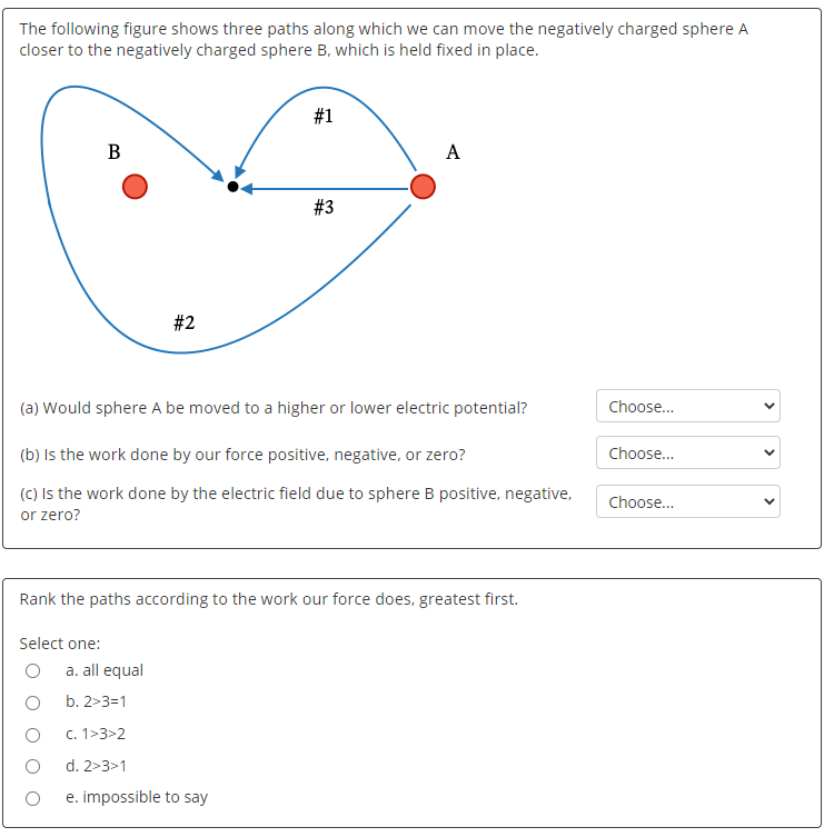 Solved The following figure shows three paths along which we | Chegg.com