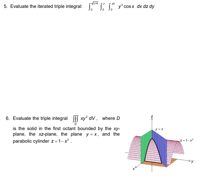 Solved 5. Evaluate the iterated triple integral: | Chegg.com