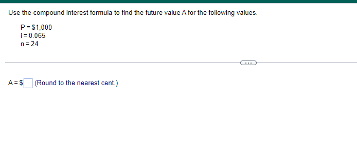 Solved Use the formula for the amount, A=P(1+rt), to find | Chegg.com