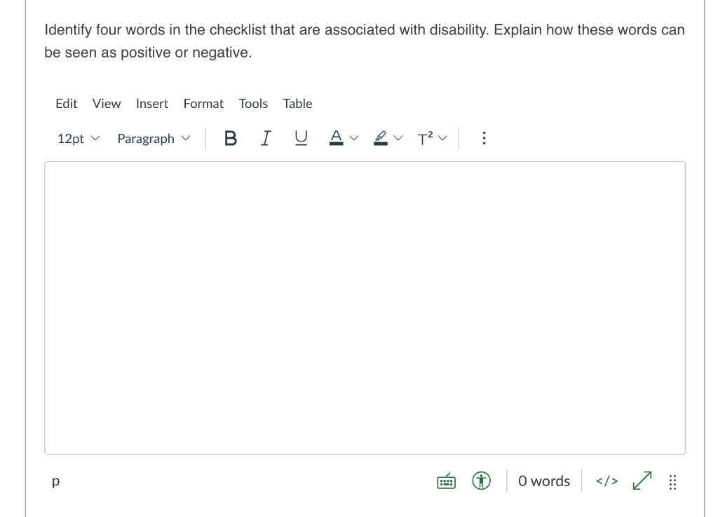 Solved Able-Bodied Privilege Checklist This list is based on | Chegg.com